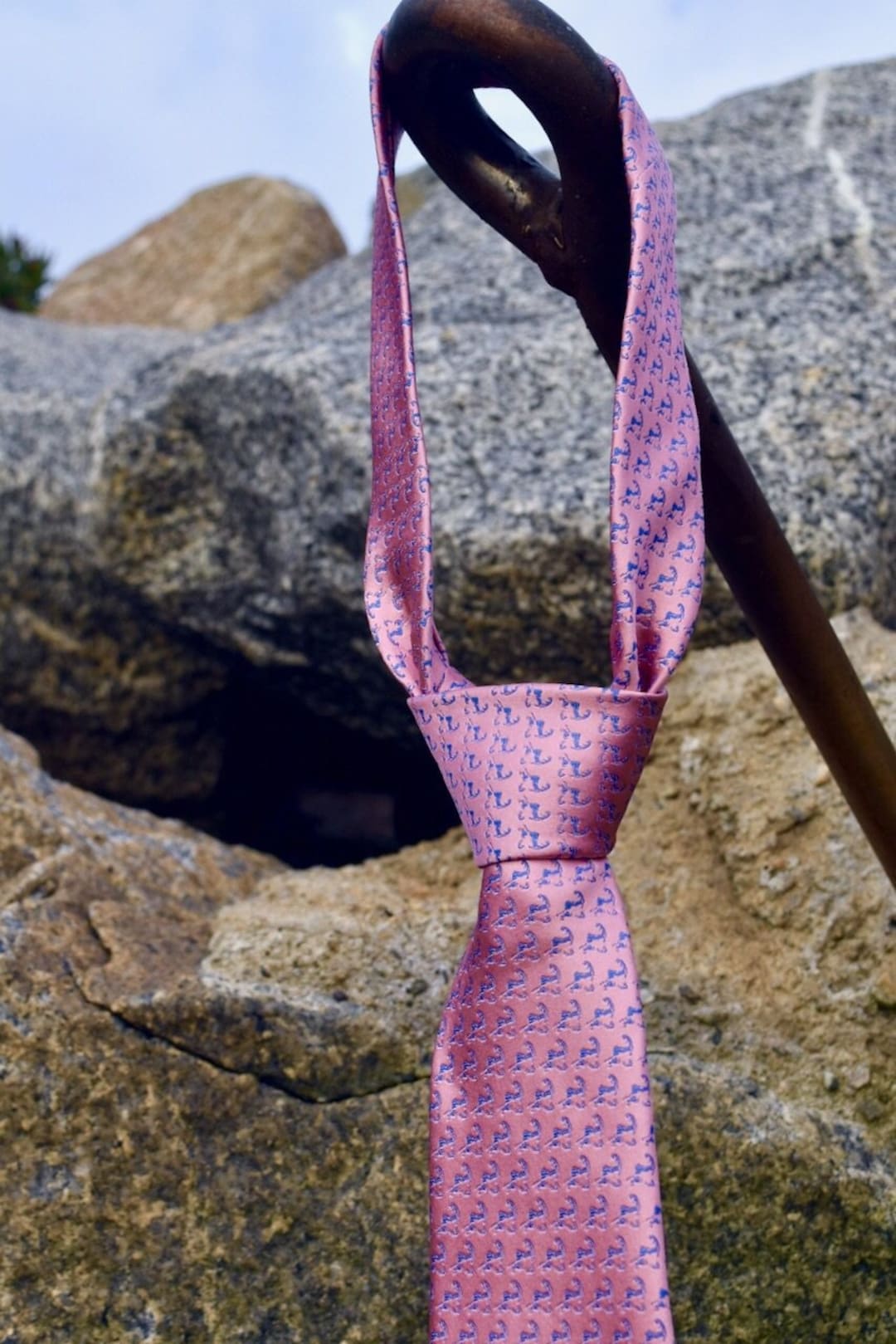 Cape Cod Tie- Cape Cod and the Islands- Pink and Navy Blue Necktie (tie ...