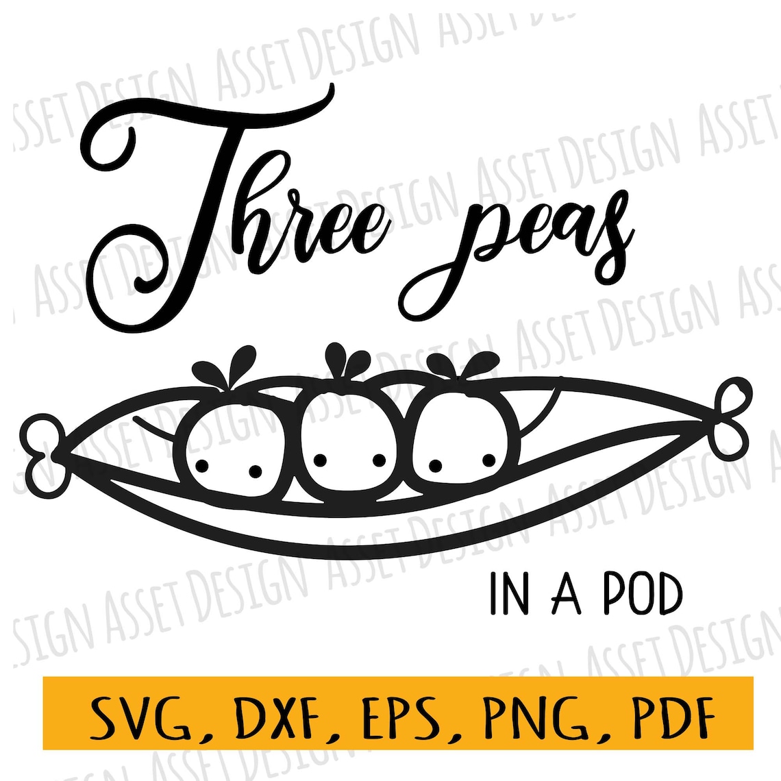 Three Peas in a Pod SVG for Cutting Machines, SVG Files, Clipart ...