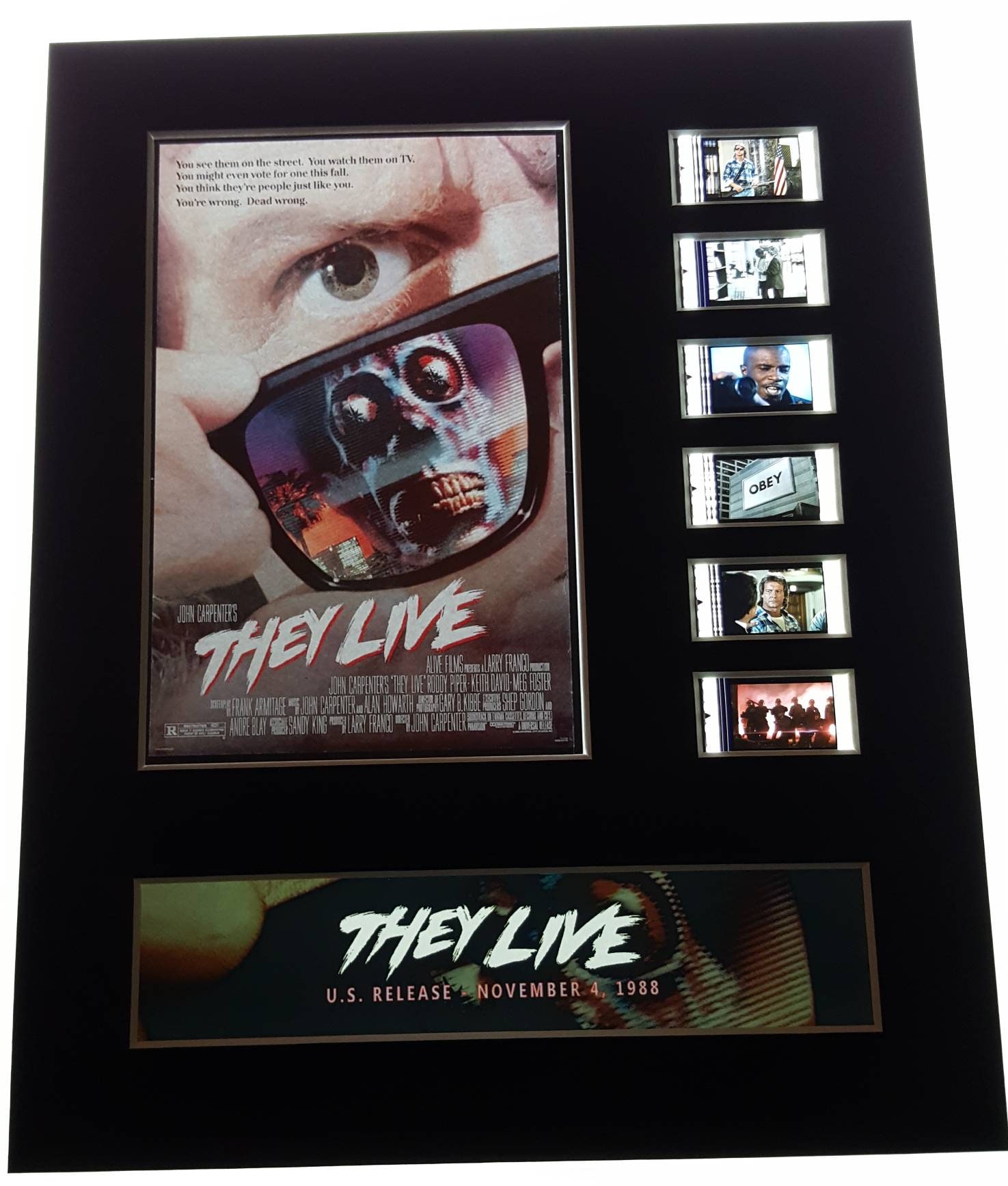 THEY LIVE John Carpenter Roddy Piper 1988 theatrical 35mm | Etsy