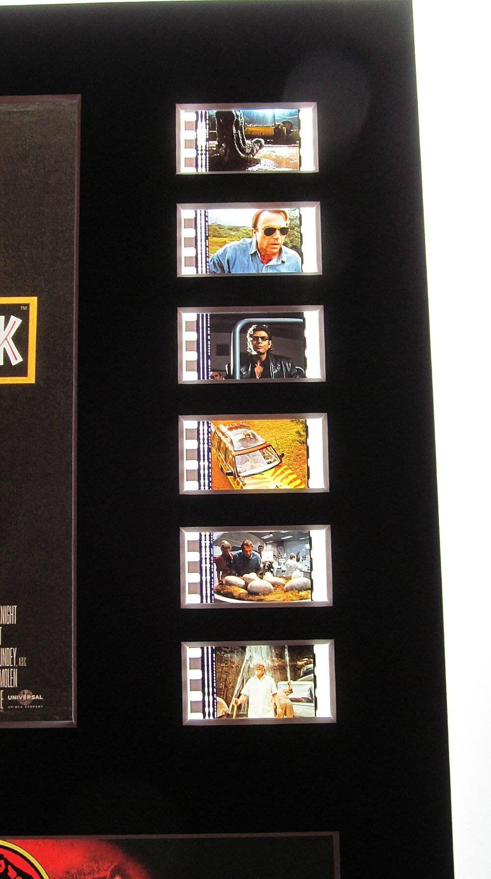 JURASSIC PARK Dinosaur 1993 Jeff Goldblum 35mm Movie Film Cell Display ...