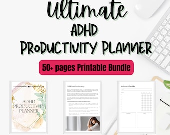 ADHD Productivity Planner Printable, Time Management Tracker, Cognitive ...