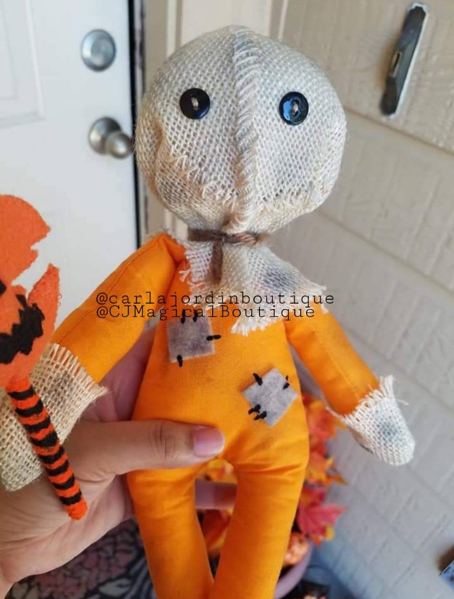 Sam Trick R Treat Doll Halloween Doll Pumpkin Head Dolls - Etsy Singapore