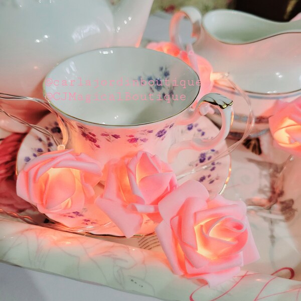 Rose String Lights - Etsy