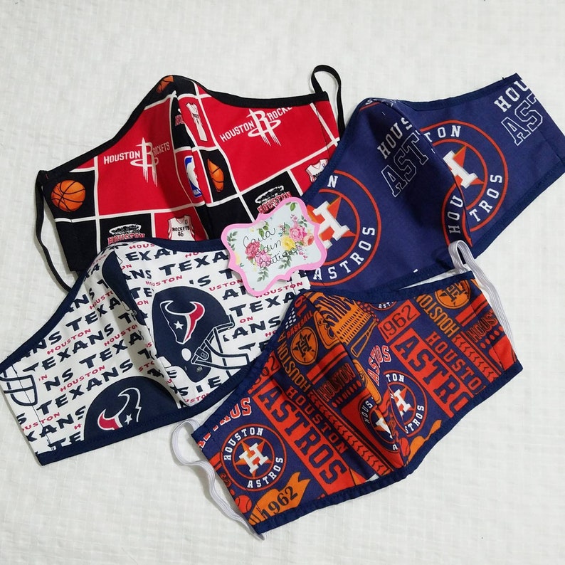 Houston Astros face mask/Texans face mask/Houston Rockets face | Etsy