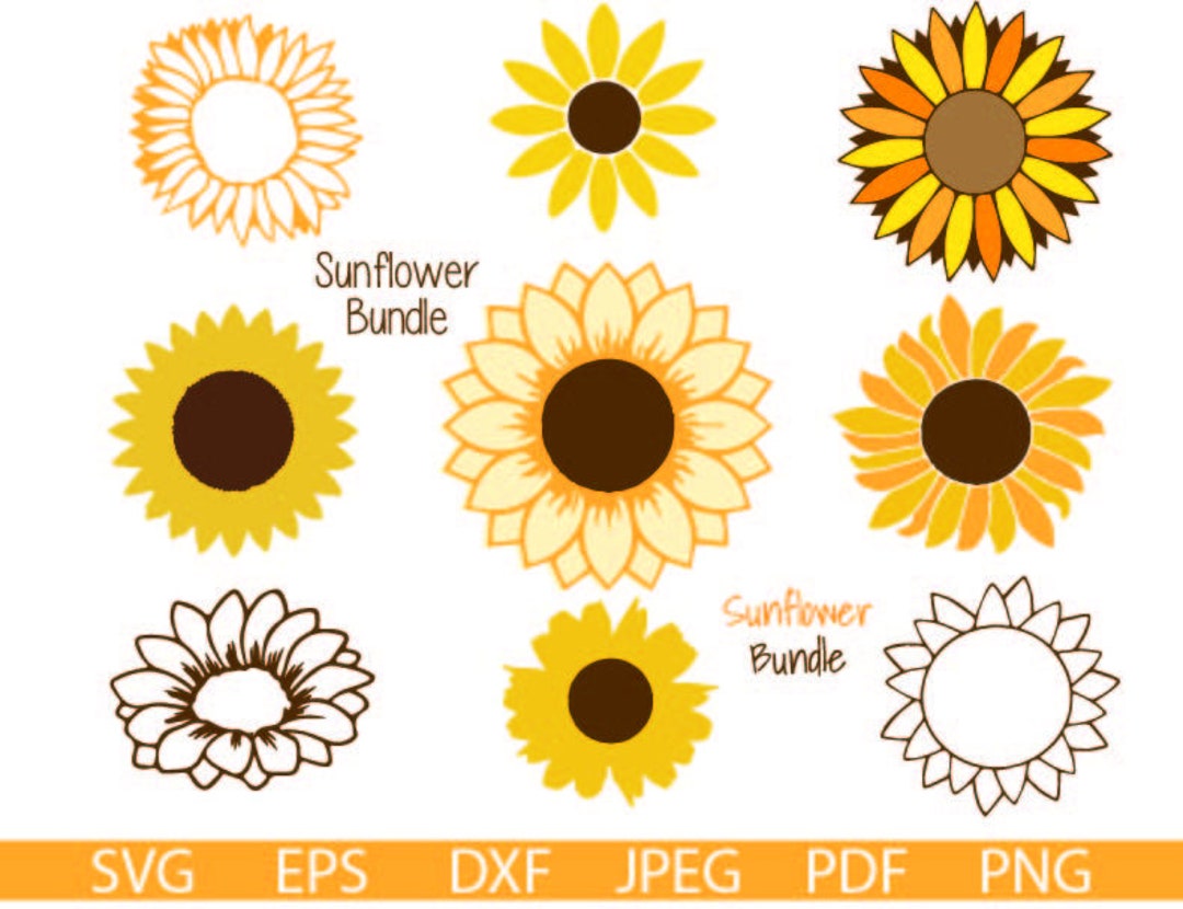 Sunflower SVG, Flower Svg - Etsy