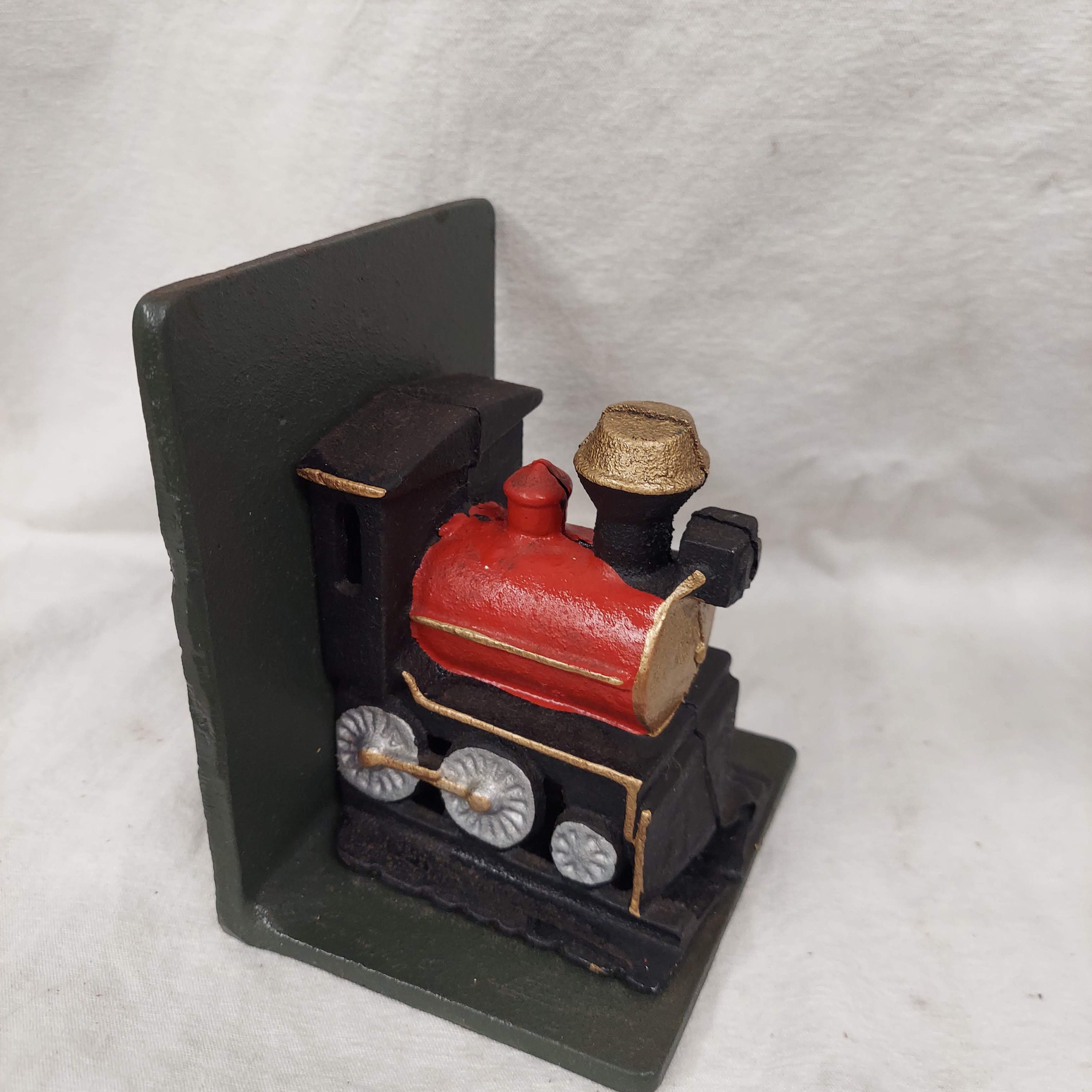 Steam Train Cast Iron Book Ends - Etsy