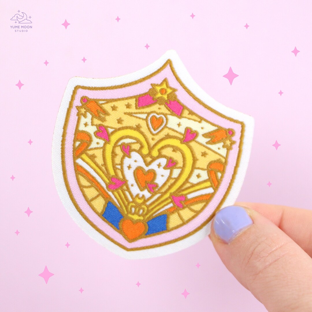 Love Shield Woven Patch Accessories, Pin Flair Yume Moon Studio - Etsy