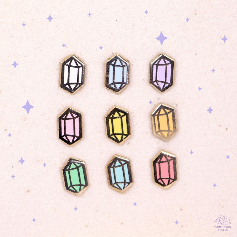 Gem Mini Filler Enamel Pin Accessories Pin Flair Yume - Etsy