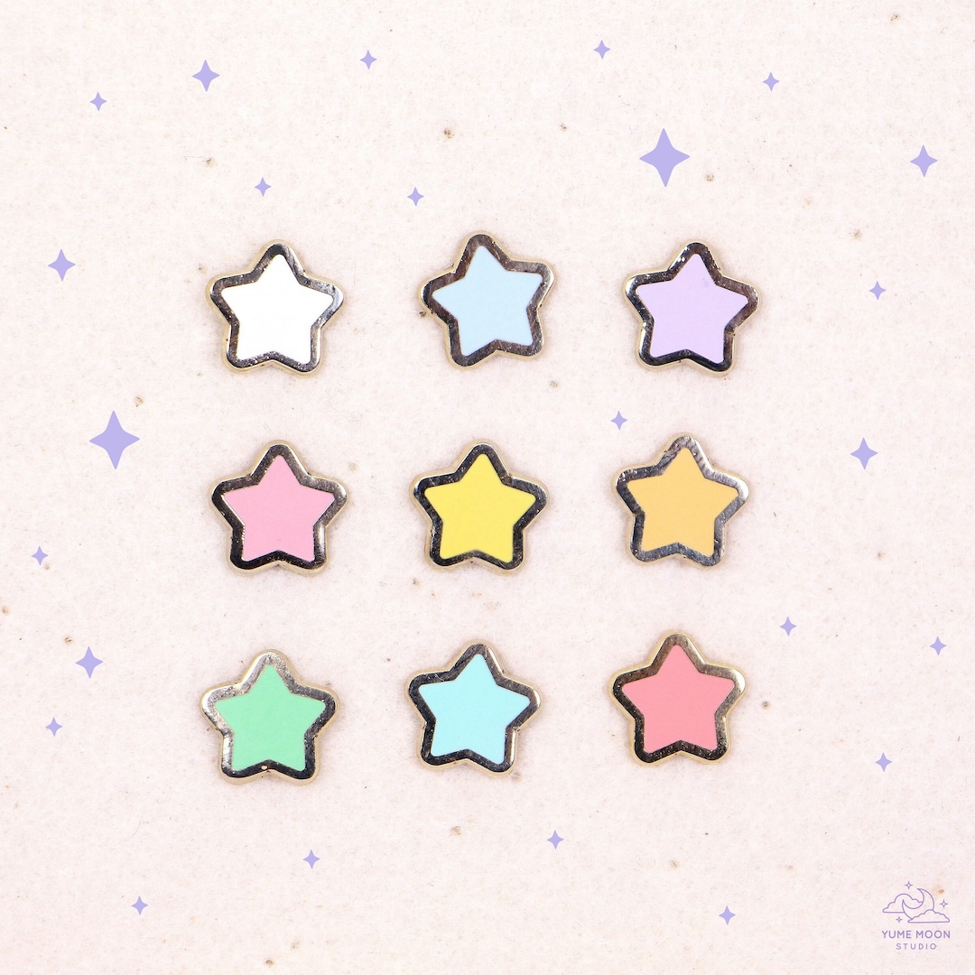 Star Mini Filler Enamel Pin Accessories, Pin Flair Yume Moon Studio - Etsy