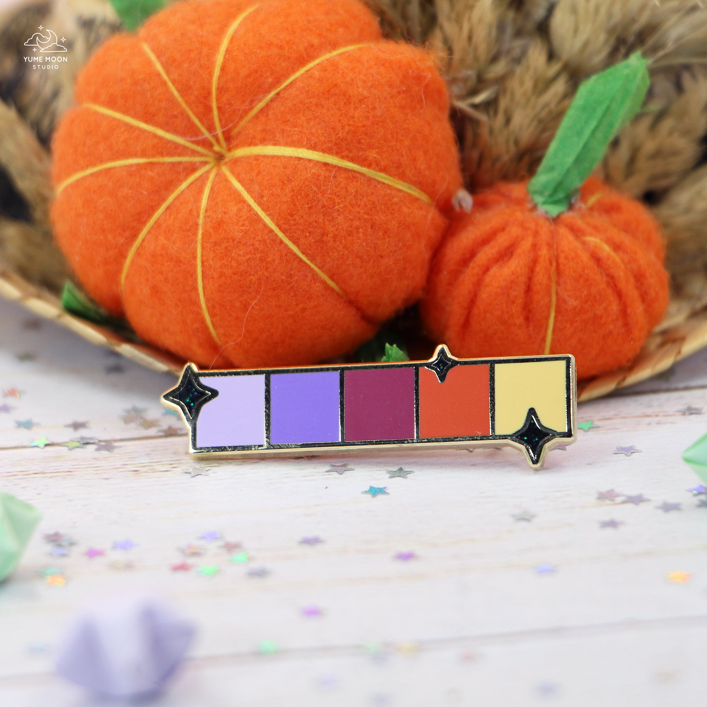Halloween Color Block Swatches Enamel Pin Fall Autumn | Etsy