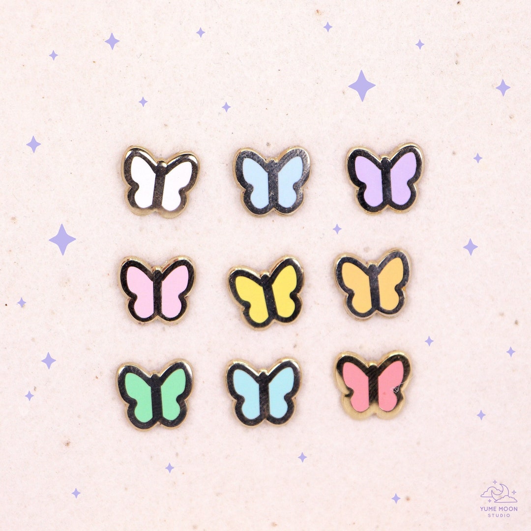 Butterfly Mini Filler Enamel Pin | Accessories, Pin Flair | Yume Moon ...