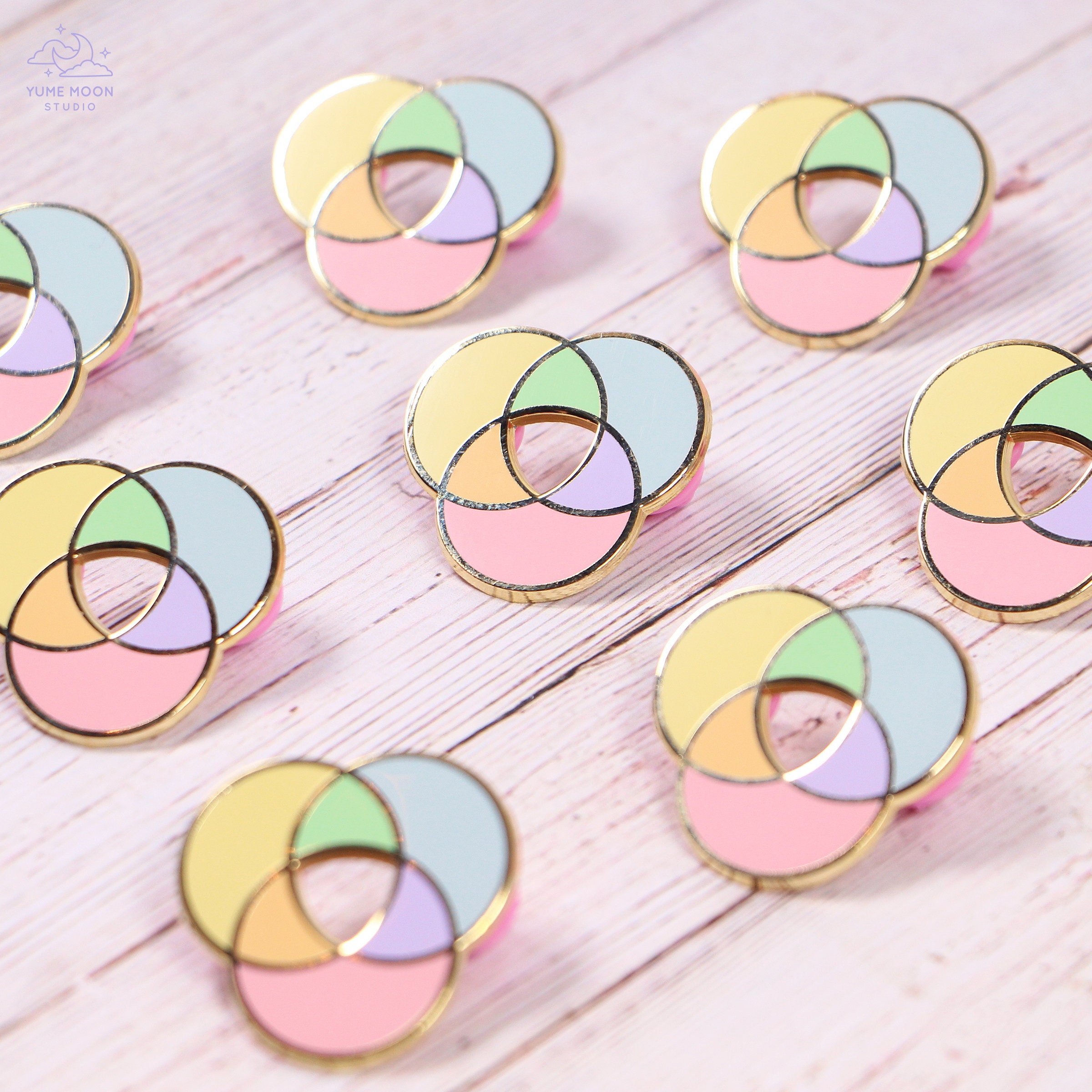 Pastel Diagram Color Theory Enamel Pin Accessories Pin - Etsy