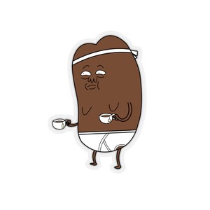 Funny Coffee Bean Regular Show Cartoon Network Transparent - Etsy
