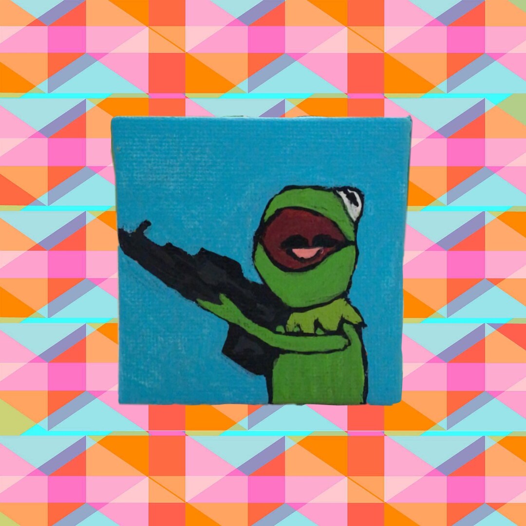 Mad Kermit Meme Painting - Etsy