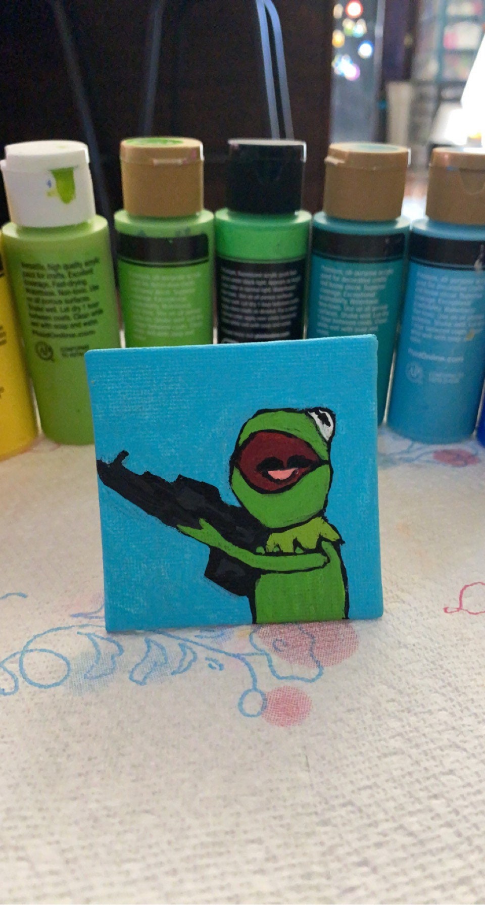 Mad Kermit Meme Painting - Etsy