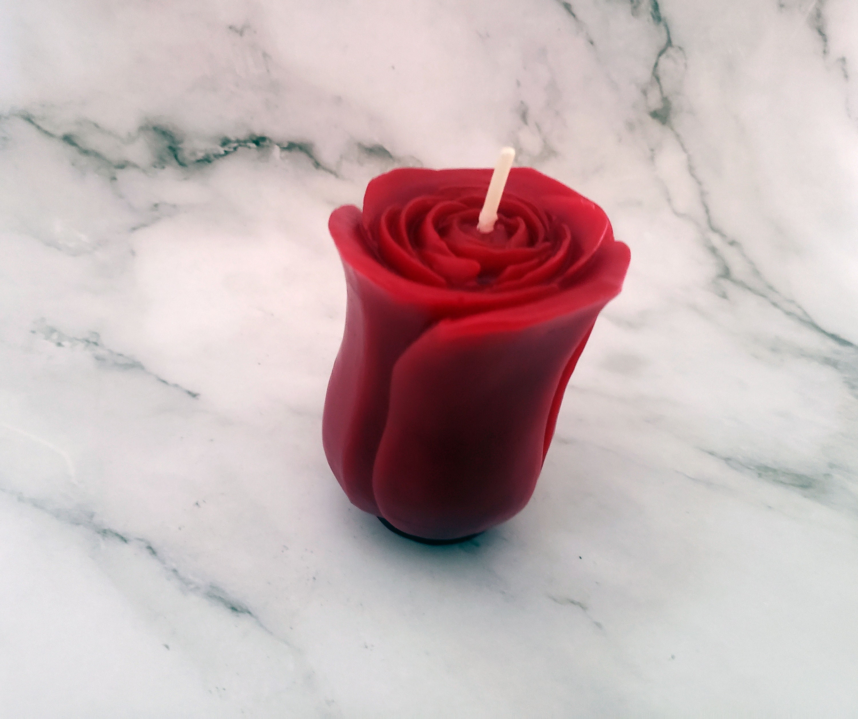 100% Beeswax Red Rose Candle, Beeswax Candle, Red Rose Candle ...