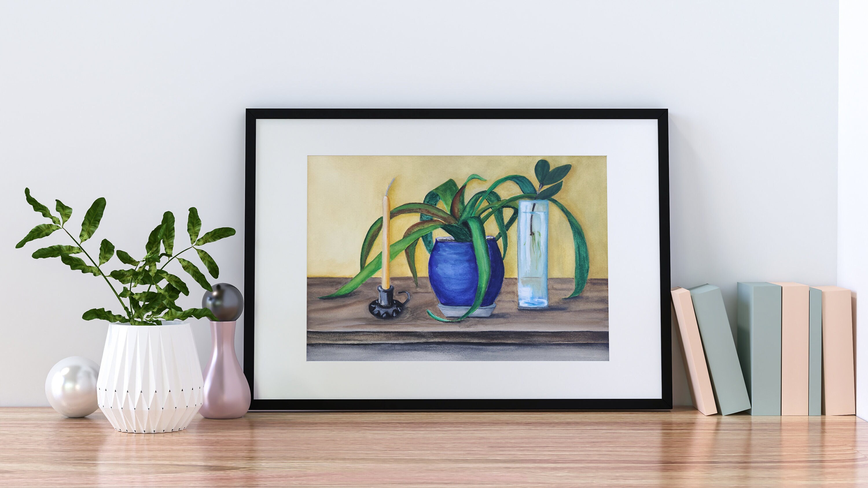 Bromeliad in the Blue Vase, Dgartplusdesign, Still Life Painting ...