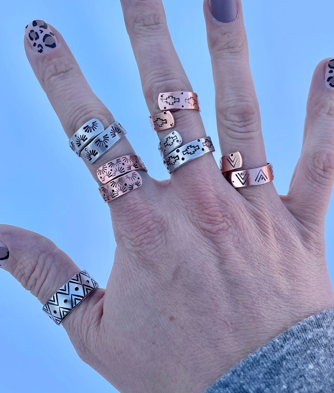 Aztec Wrap Rings - Etsy