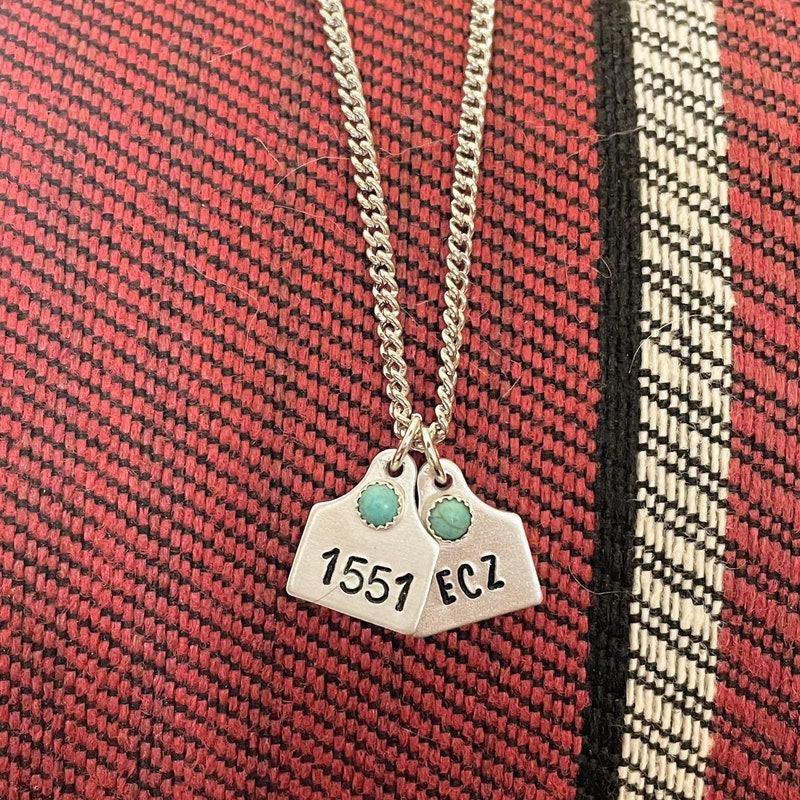 Cow Tag Necklace - Etsy