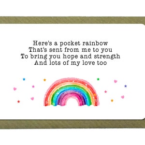 Sentimental Pocket Rainbow Strength Hope Love Positivity Stay | Etsy UK