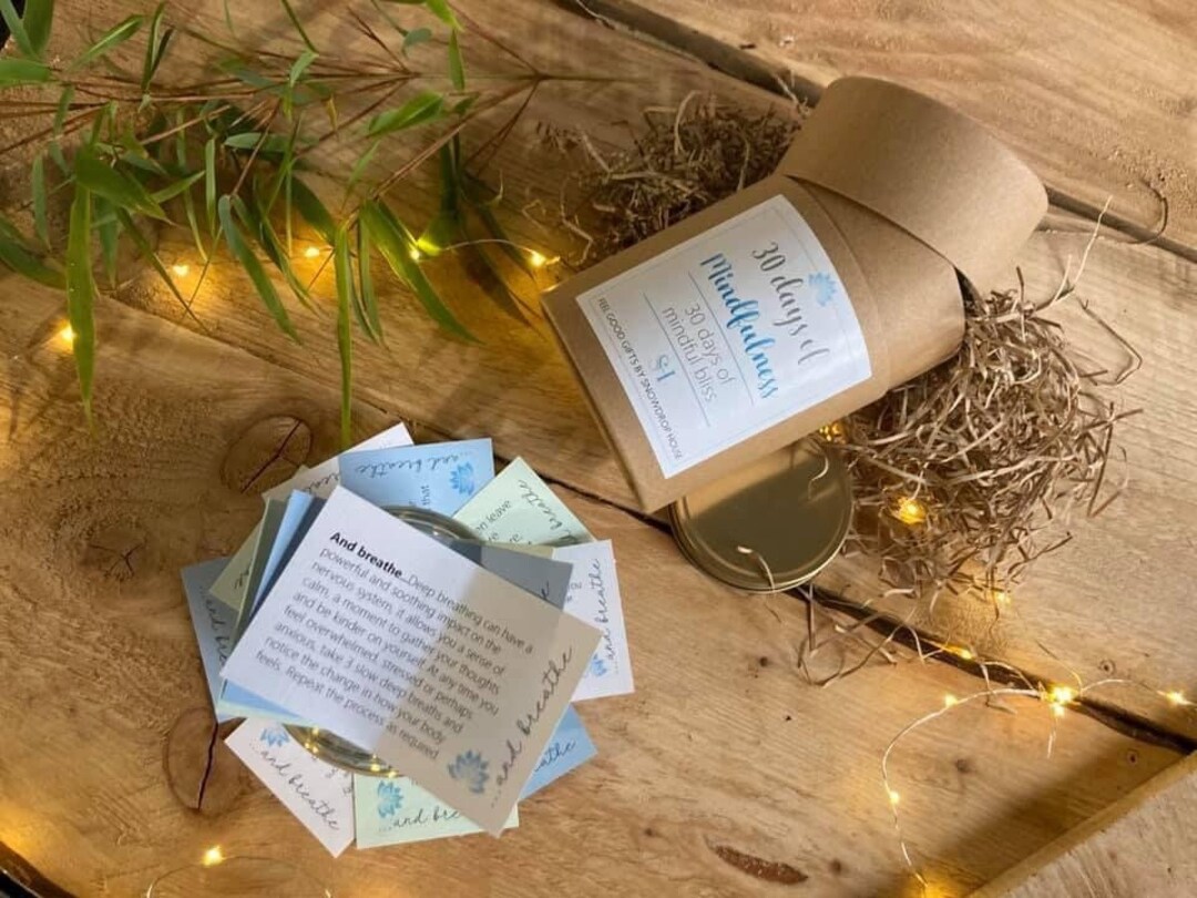 30 Days of Mindfulness Gift Jar - Calm Destress Anxiety Mental Health ...