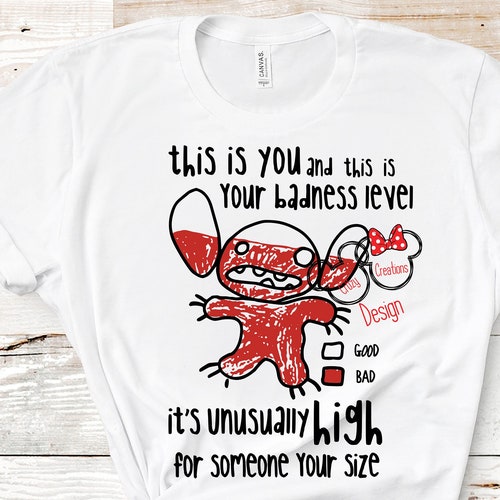 Stitch This is Your Badness Level Svg Lilo and Stitchstitch - Etsy
