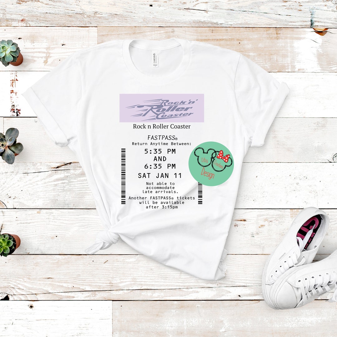 Rock N Roller Coaster Fastpass, Svg, Studio3, Jpeg, Png - Etsy