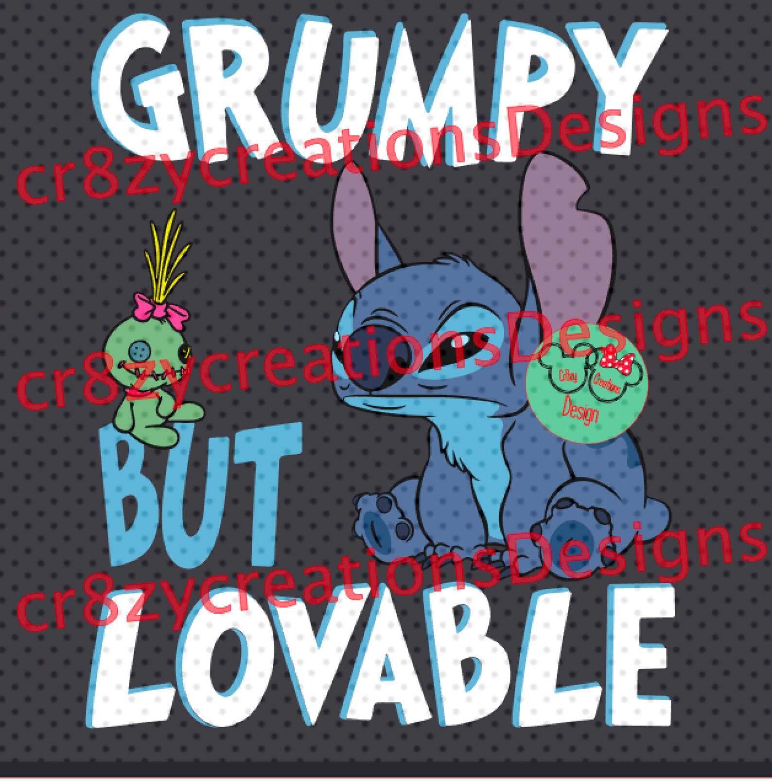 Stitch Grumpy but Lovable Svg Lilo and Stitchstitch Svg | Etsy