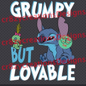 Stitch Grumpy but Lovable Svg, Lilo and Stitch,stitch Svg, , Studio3 ...