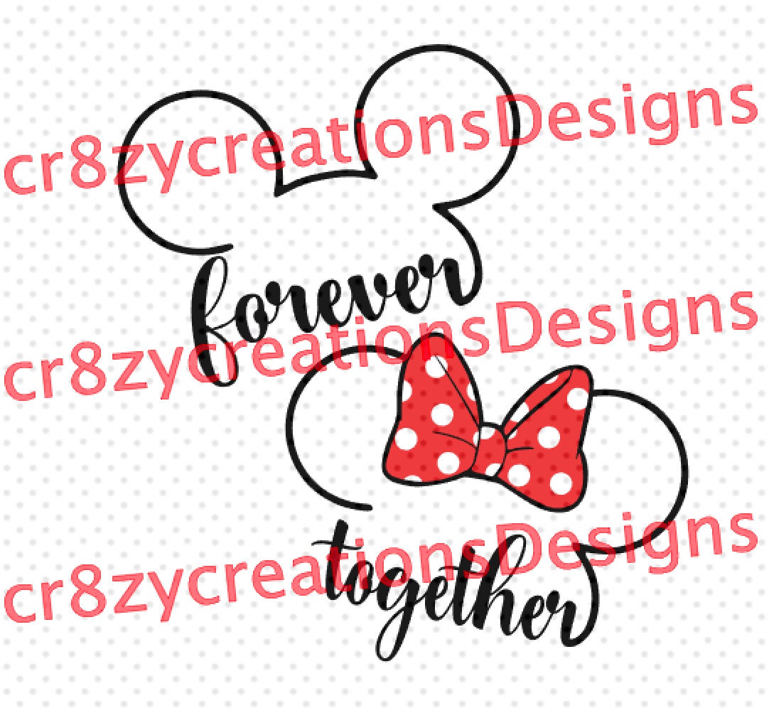 Mickey and Minnie Forever Together studio3svgjpegpng - Etsy