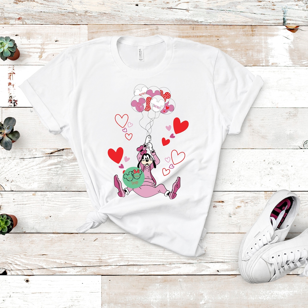 Goofy Valentine Balloons With Hearts, Mickey and Minnie Valentine's Day ...