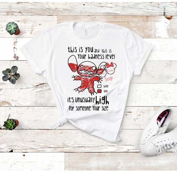 Stitch This is Your Badness Level Svg Lilo and Stitchstitch - Etsy