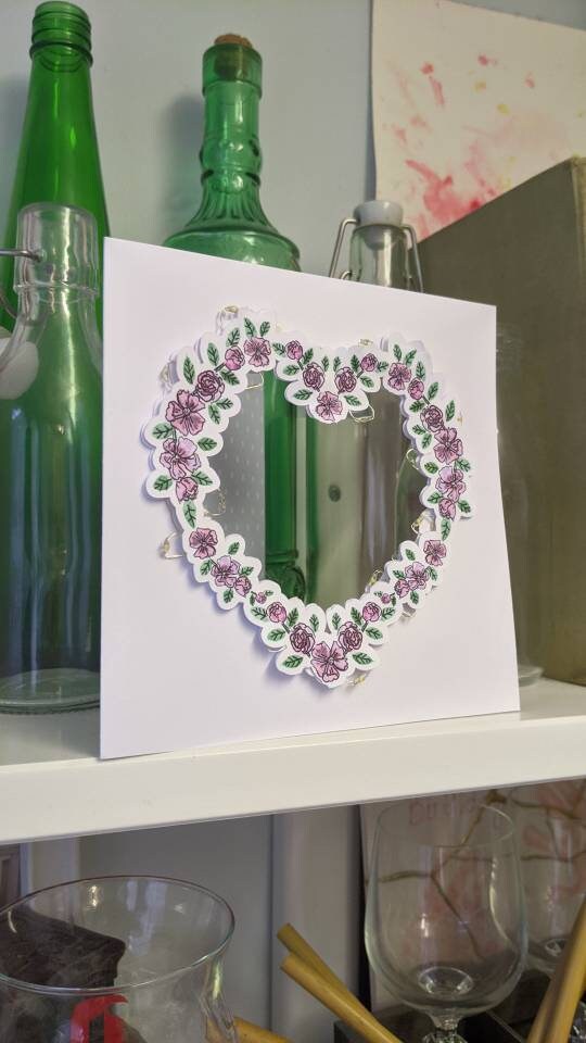 Light Up Heart Greeting Card lit up Valentine's day card | Etsy