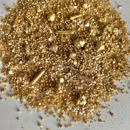 Golden Sparkle Gold Chunky Sugar Sprinkles Sprinkle - Etsy