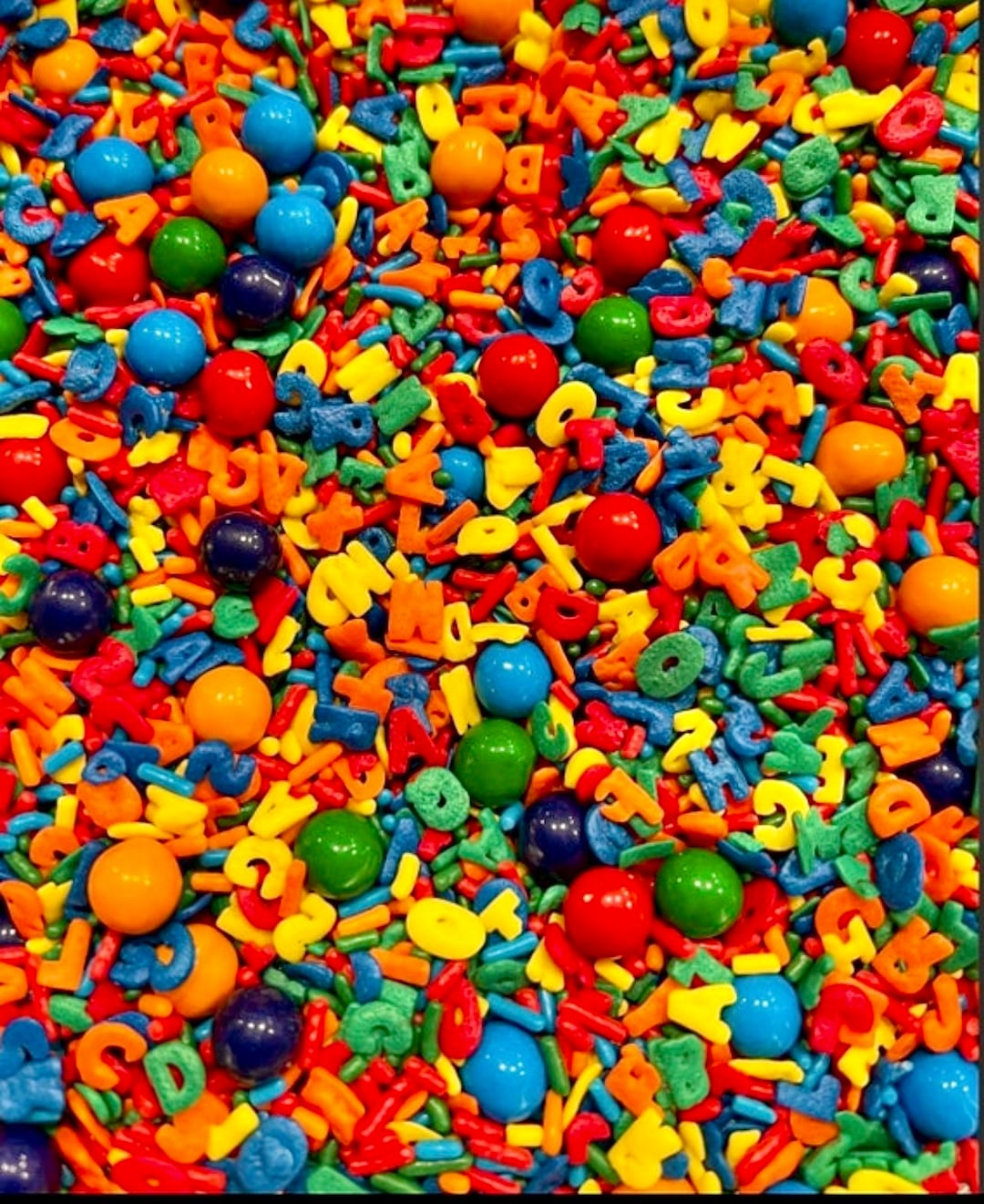 ABC Sprinkles: Colorful Jimmies & Chocolate Sixlets - Etsy