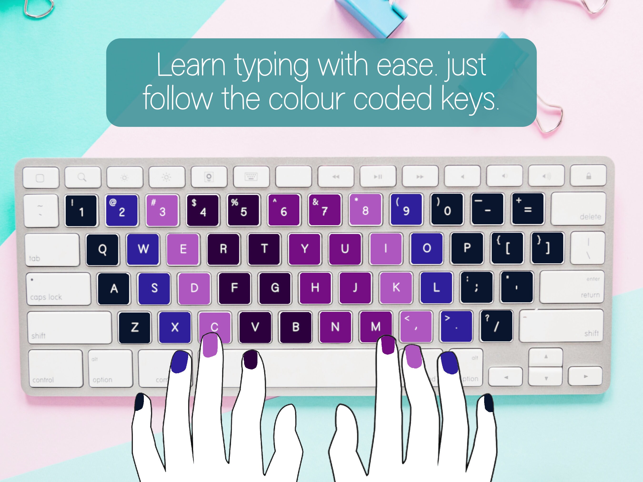 Space Galaxy Touch Typing Stickers for Kids Learn to Type With Fun and ...