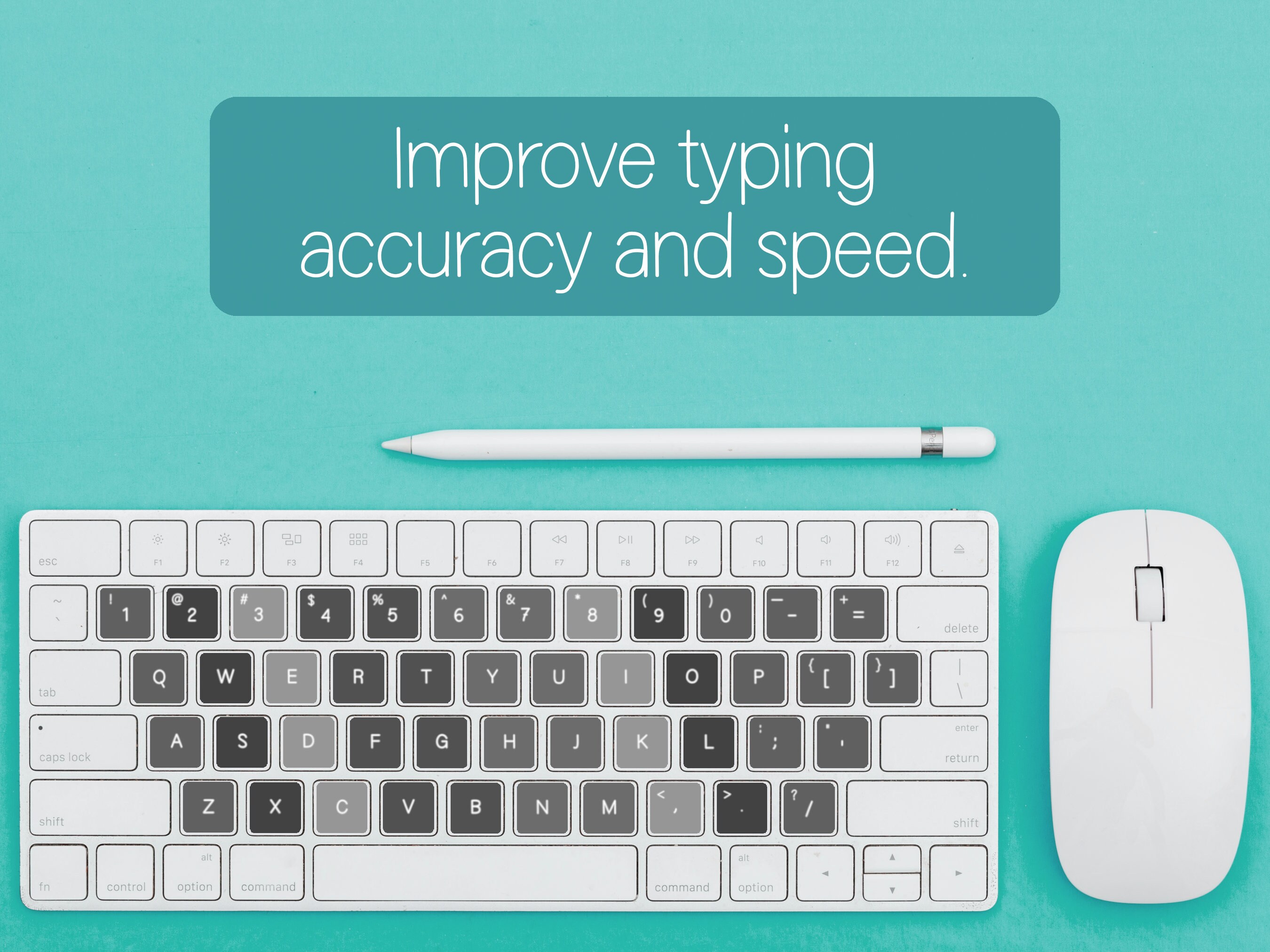 IRON GREY Touch Typing Stickers for Kids - Learn to Type With Fun and ...