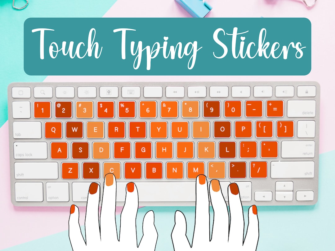 JUICY ORANGE Touch Typing Stickers for Kids Learn to Type With Fun and ...