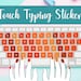 NEON PARTY Touch Typing Stickers for Kids - Learn to Type With Fun and ...
