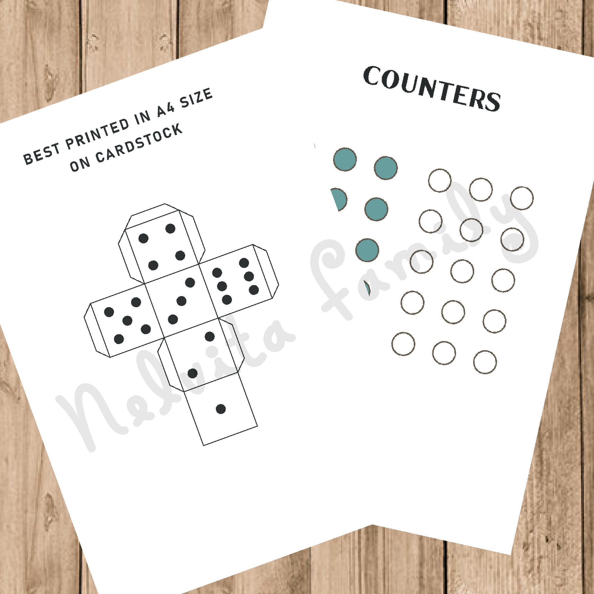 Instant Download Backgammon Board Game Printable PDF - Etsy