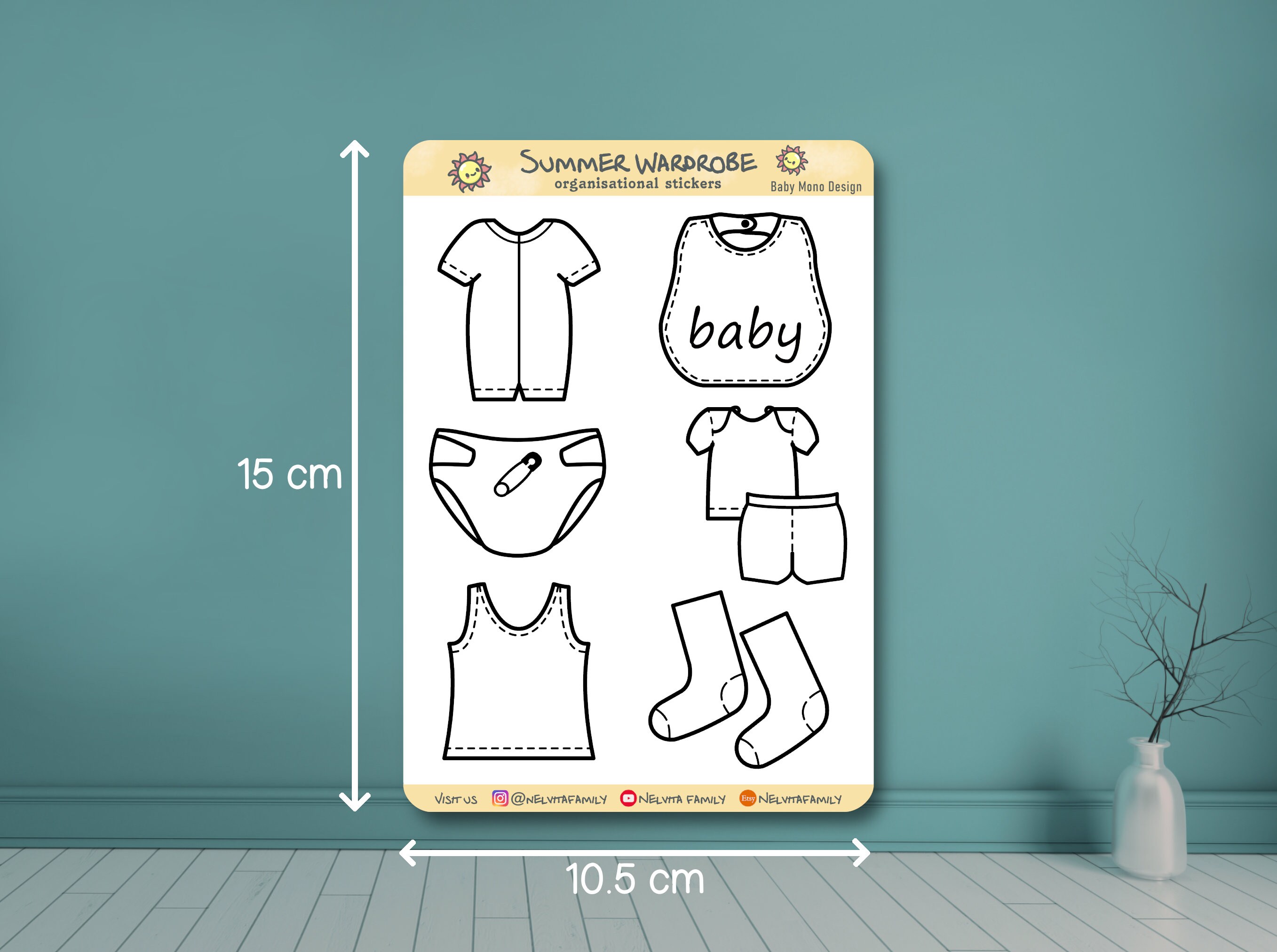 Summer Baby Black Design | Kids Organisational Dresser Wardrobe Drawer ...