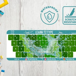 HUNTER GREEN Touch Typing Stickers for Kids - Learn to Type With Fun ...