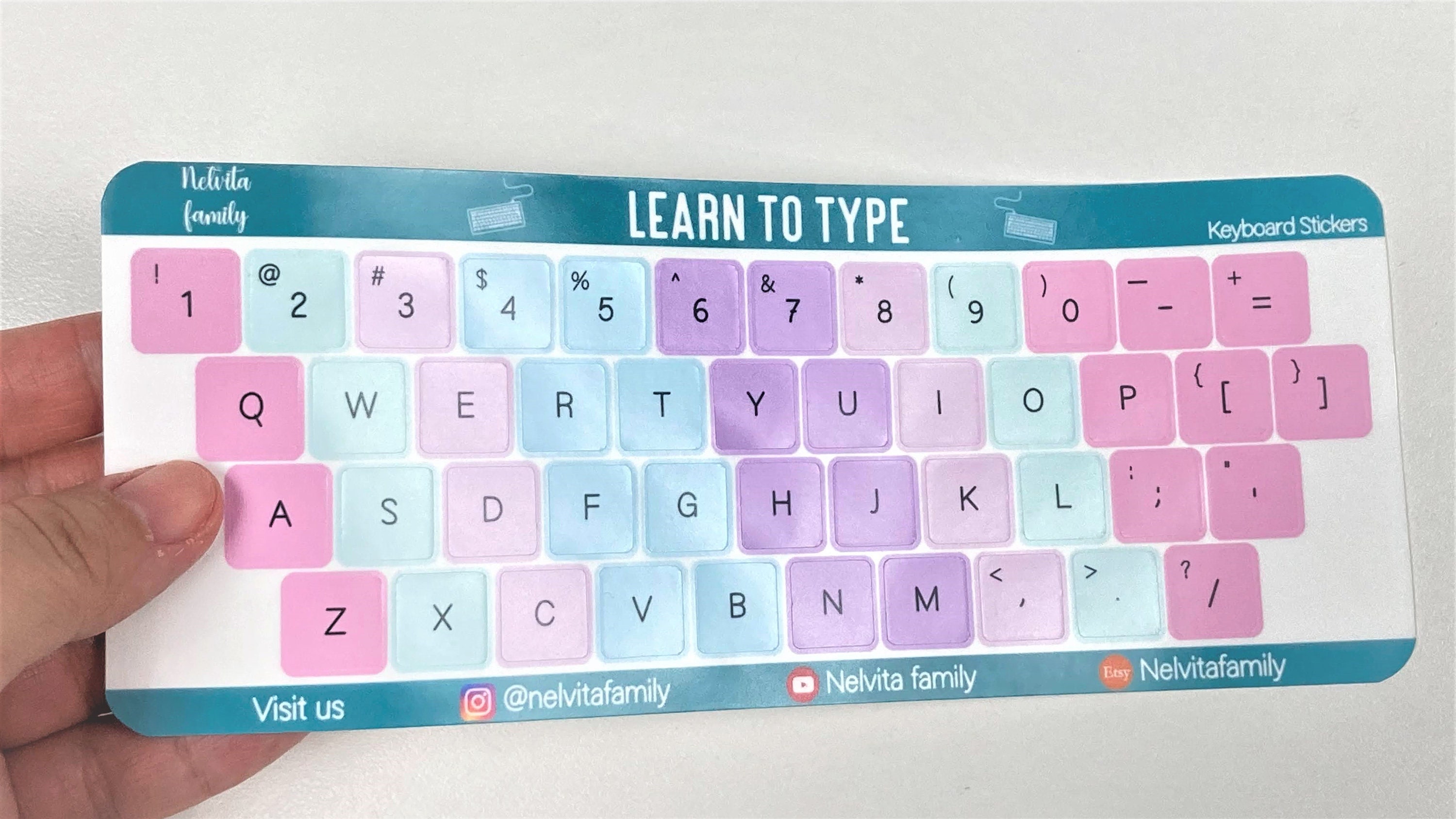 Unicorn Fairy Touch Typing Stickers for Kids Learn to Type With Fun and ...