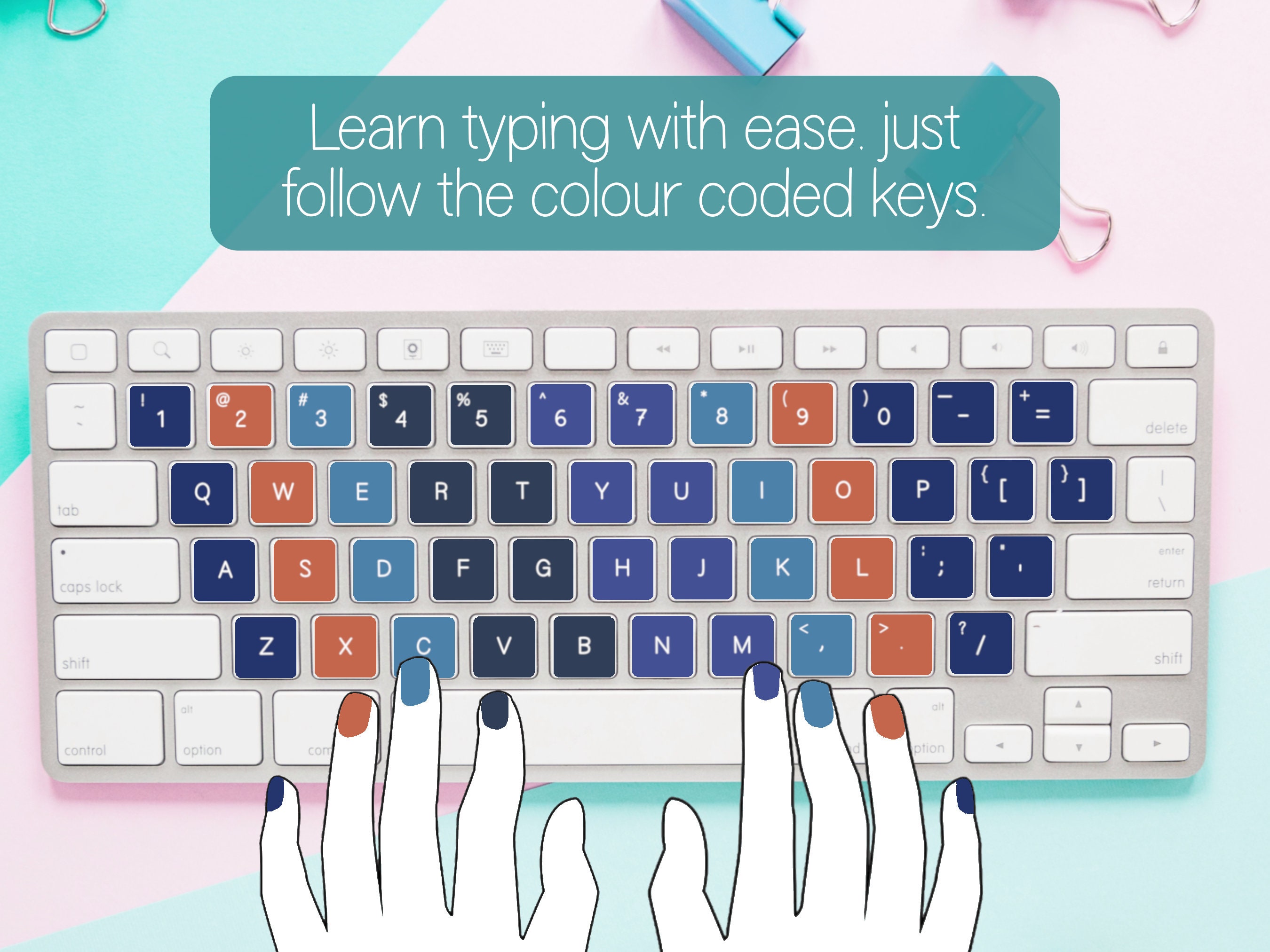 Ocean Adventure Touch Typing Stickers for Kids - Learn to Type With Fun ...