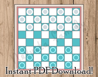 Checkers Board Game - Etsy