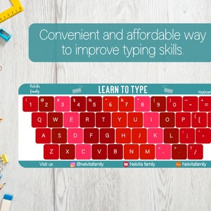 RED HOT Touch Typing Stickers for Kids - Learn to Type With Fun and ...
