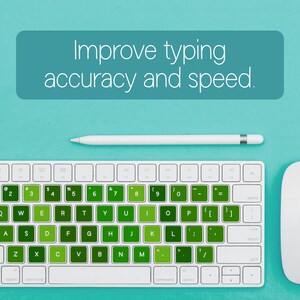 HUNTER GREEN Touch Typing Stickers for Kids - Learn to Type With Fun ...