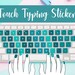 SEAFOAM TEAL Touch Typing Stickers for Kids Learn to Type With Fun and ...