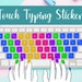 NEON PARTY Touch Typing Stickers for Kids - Learn to Type With Fun and ...