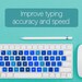 ROYAL BLUE Touch Typing Stickers for Kids - Learn to Type With Fun and ...